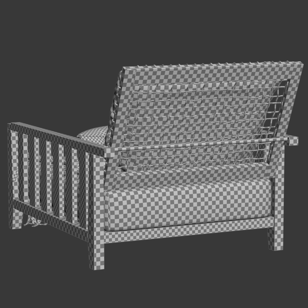 3D Wooden Chair Garden - TurboSquid 1634272
