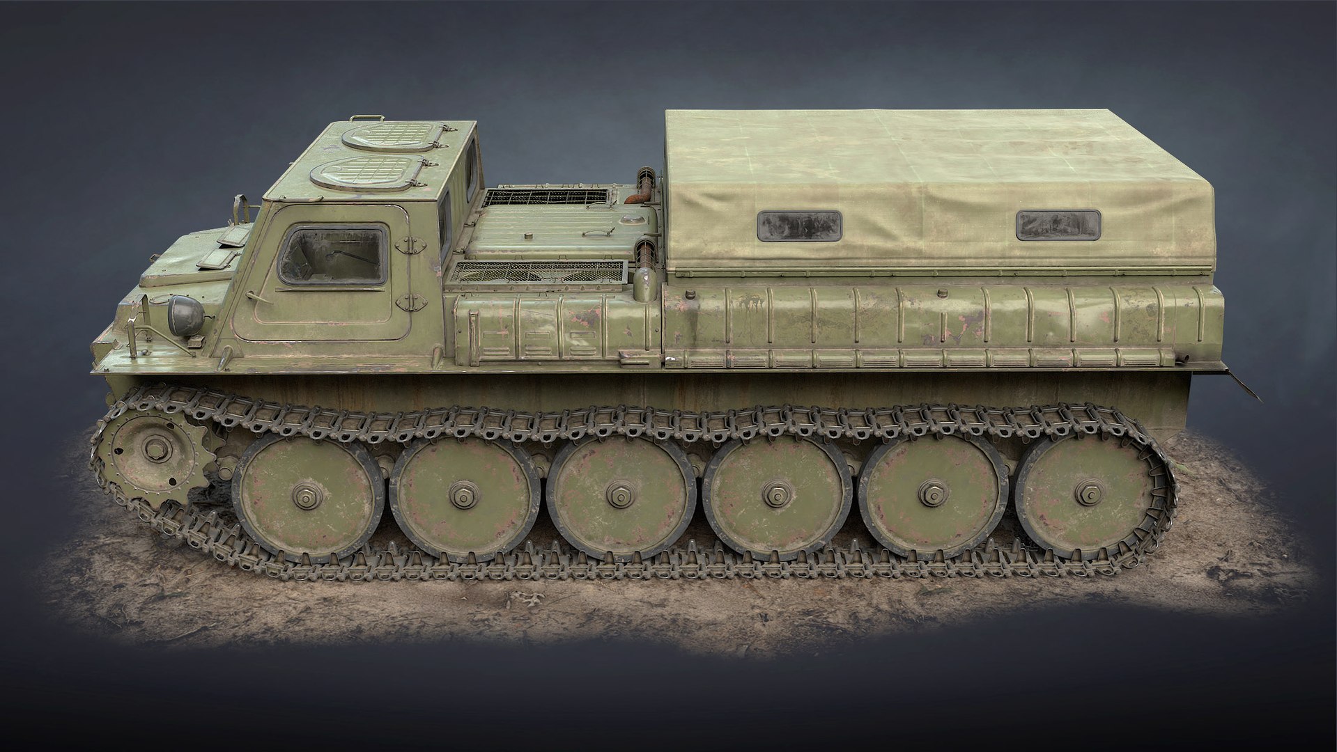 GT-SM GAZ-71 Tracked Cargo Carrier 3D Model - TurboSquid 1966619
