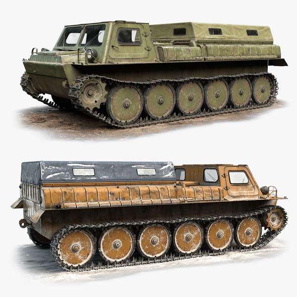 modelo 3d Transportista de carga sobre orugas GT-SM GAZ-71 - TurboSquid ...
