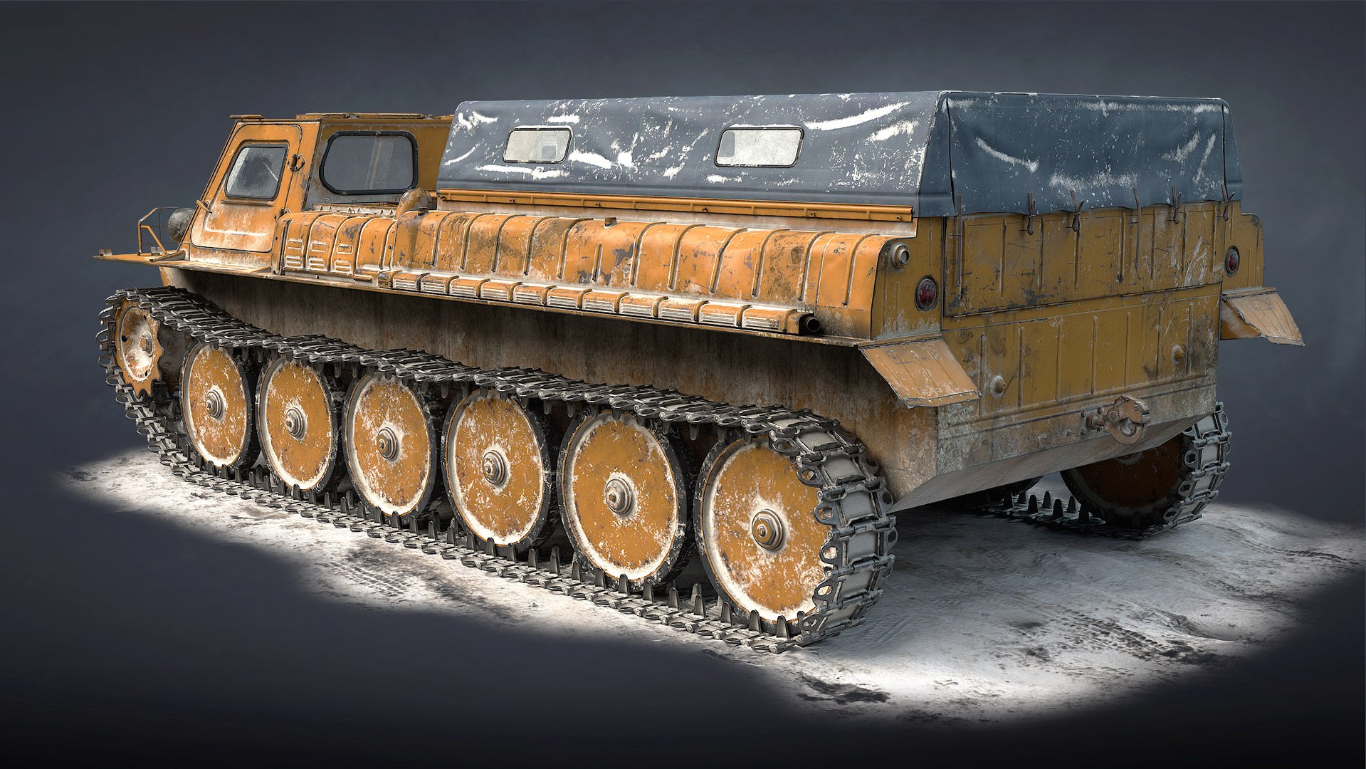 GT-SM GAZ-71 Tracked Cargo Carrier 3D Model - TurboSquid 1966619