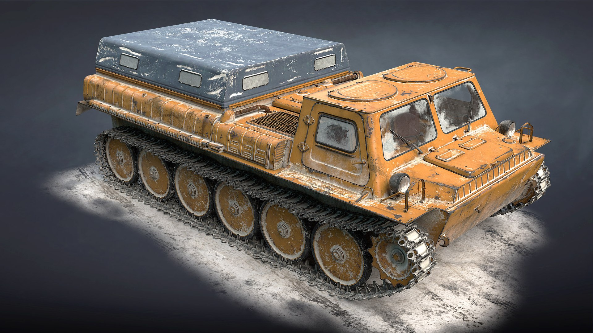 GT-SM GAZ-71 Tracked Cargo Carrier 3D Model - TurboSquid 1966619