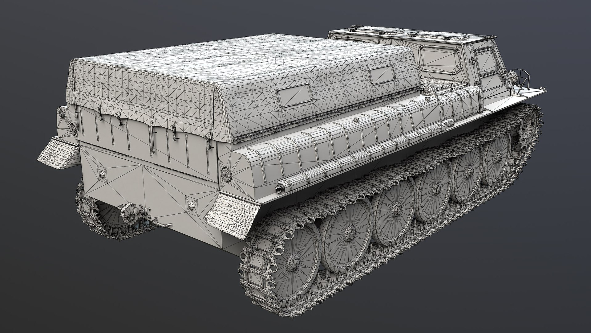 GT-SM GAZ-71 Tracked Cargo Carrier 3D Model - TurboSquid 1966619