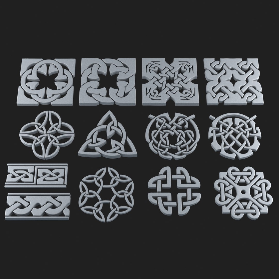 Celtic Ornament Pack 2 3D Model - TurboSquid 1303705