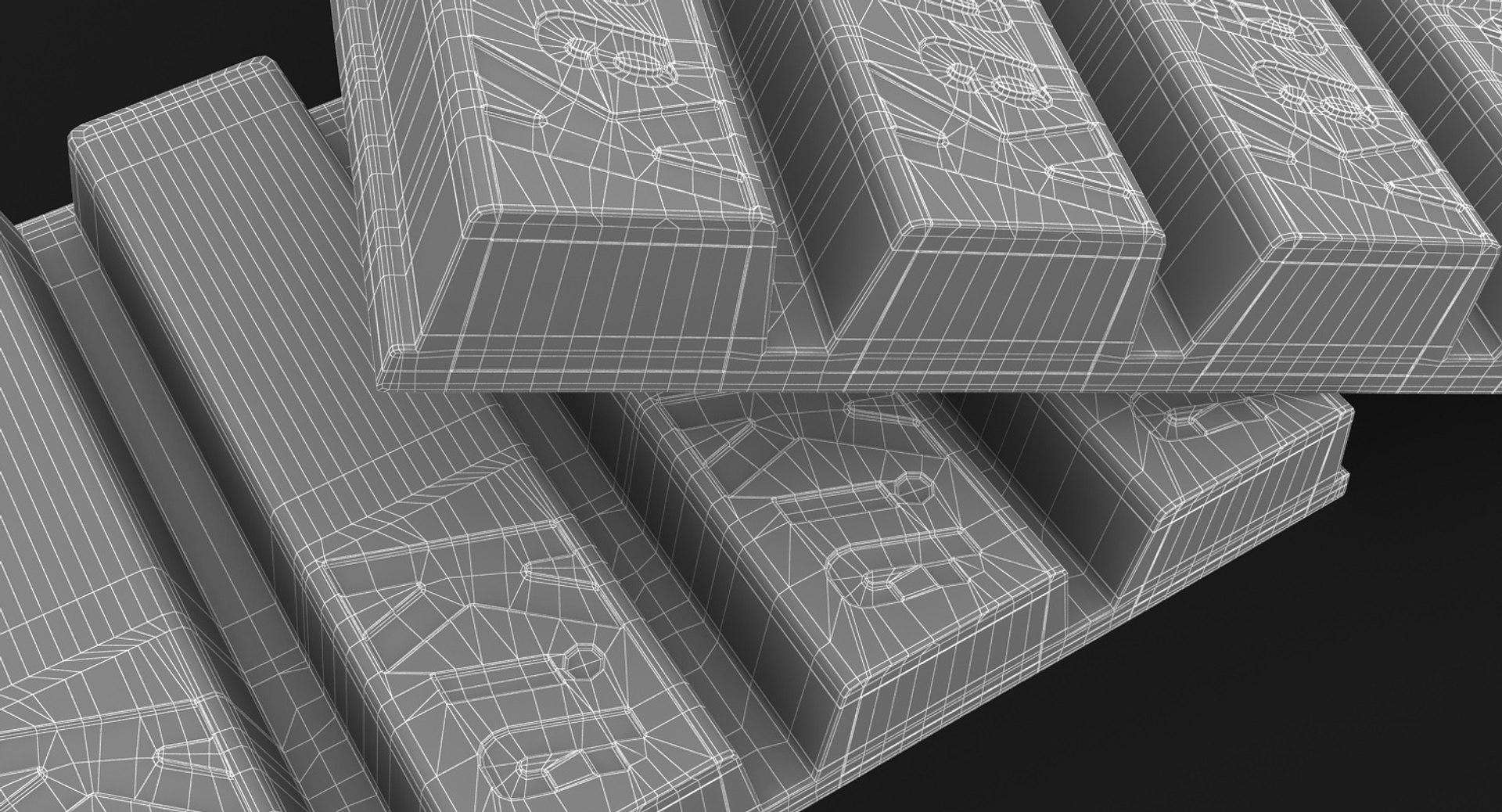 3d realistic broken kit kat model