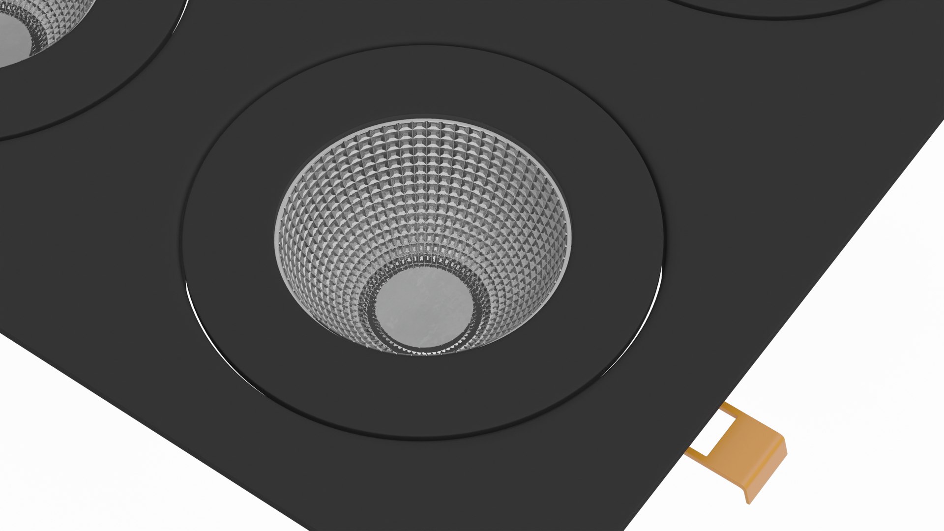 Recessed Modular Ceiling Luminaire 4 Light Black 3D - TurboSquid 2079993