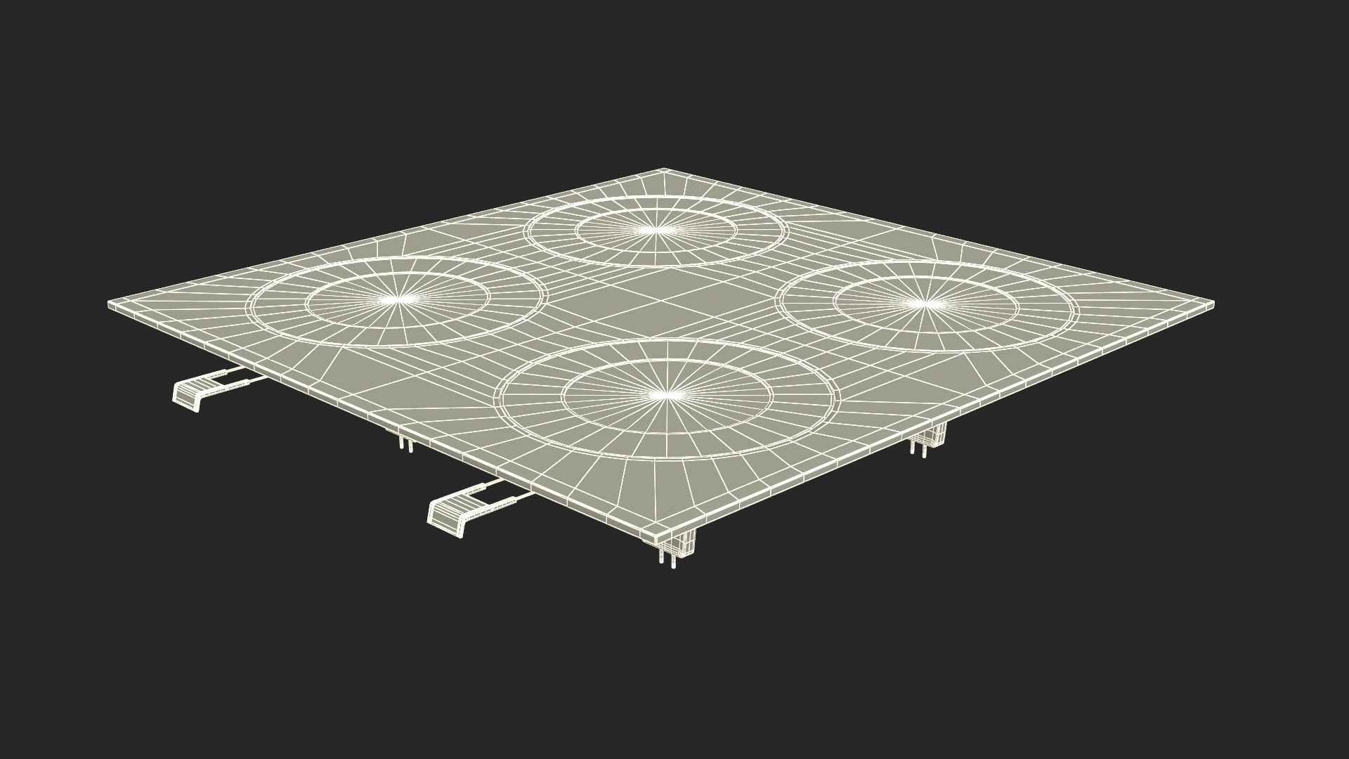 Recessed Modular Ceiling Luminaire 4 Light Black 3D - TurboSquid 2079993