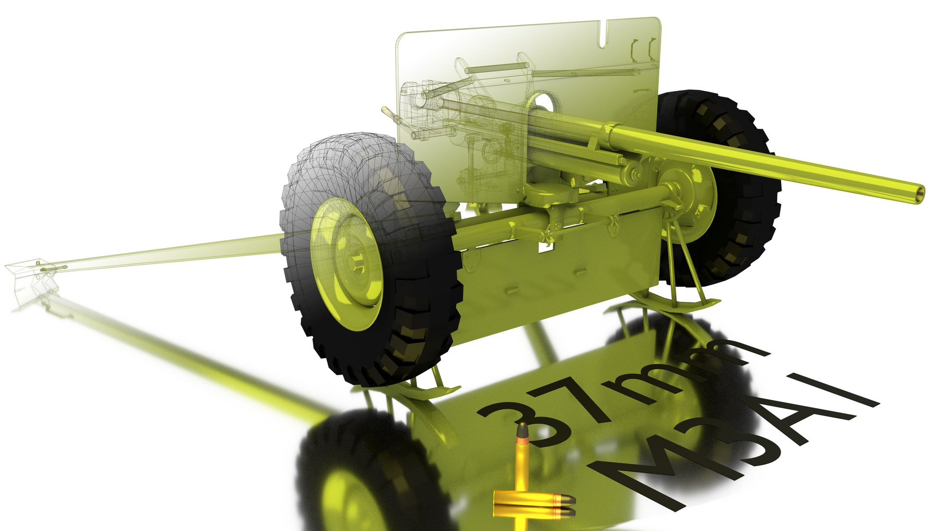 3D Ww2 37mm Gun - TurboSquid 1622133