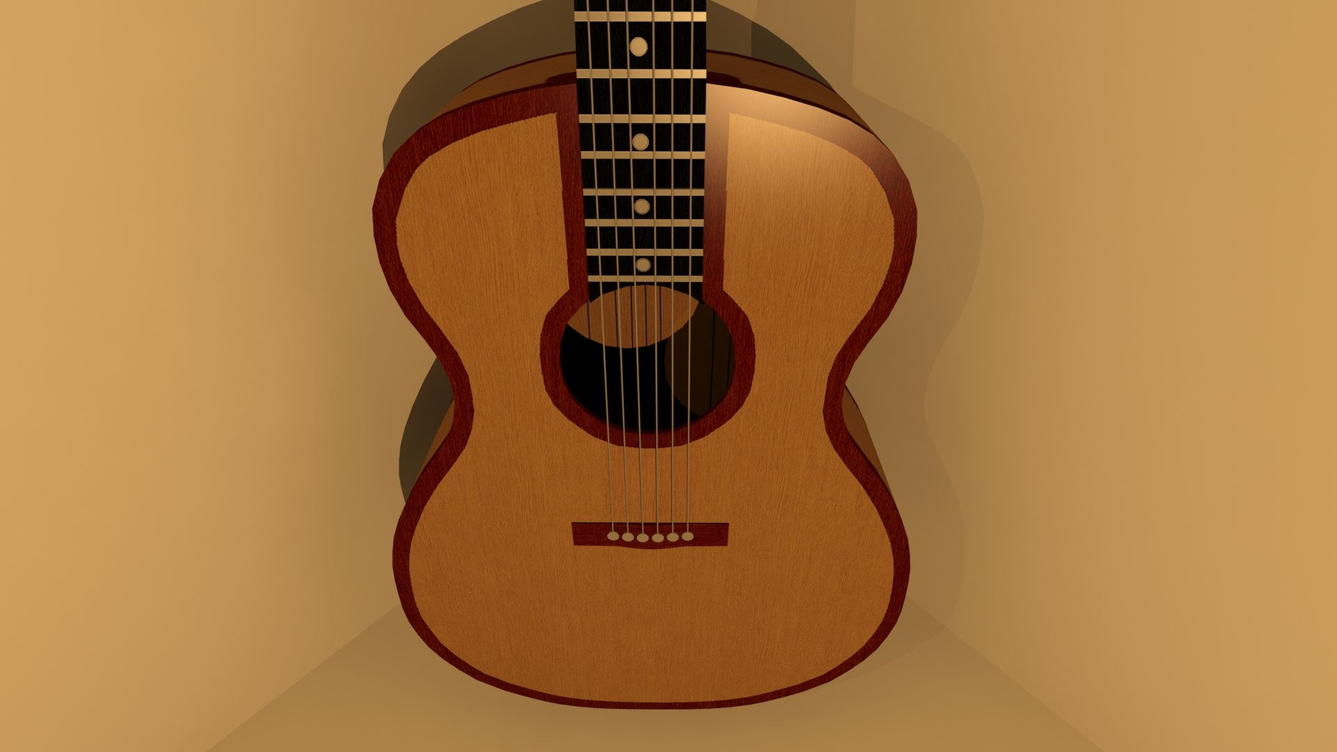 Free Acoustic Guitar 3d Model