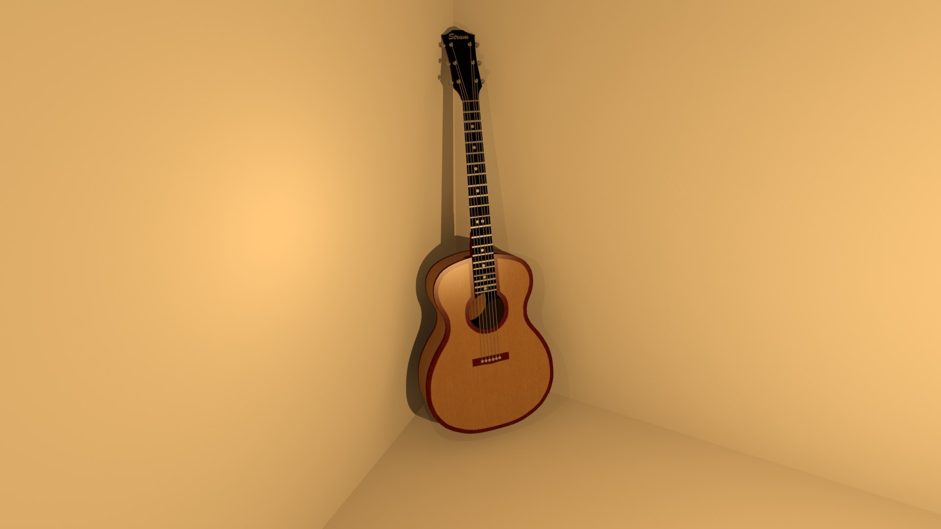 Free Acoustic Guitar 3d Model