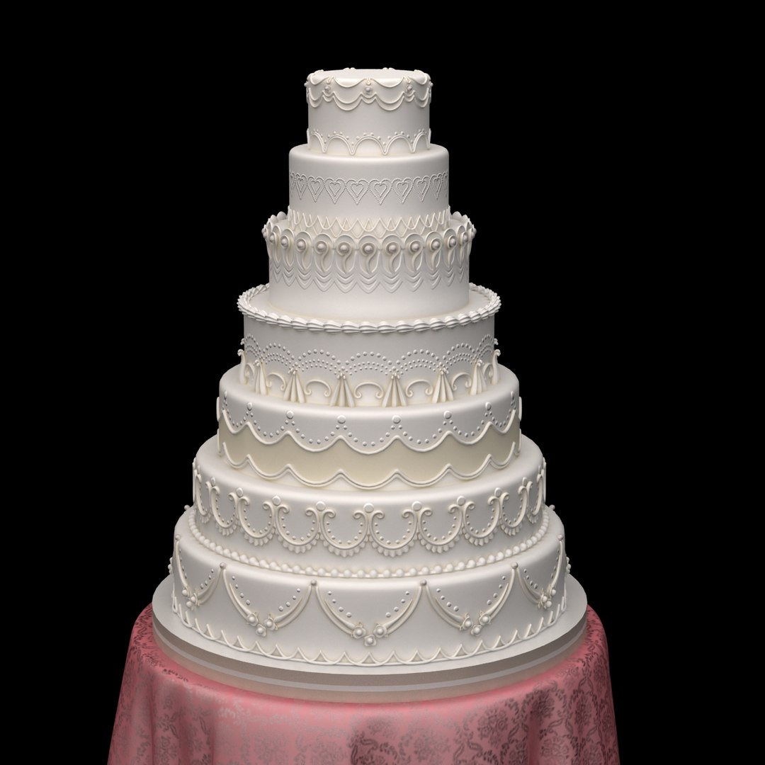 3D model wedding cake - TurboSquid 1630333