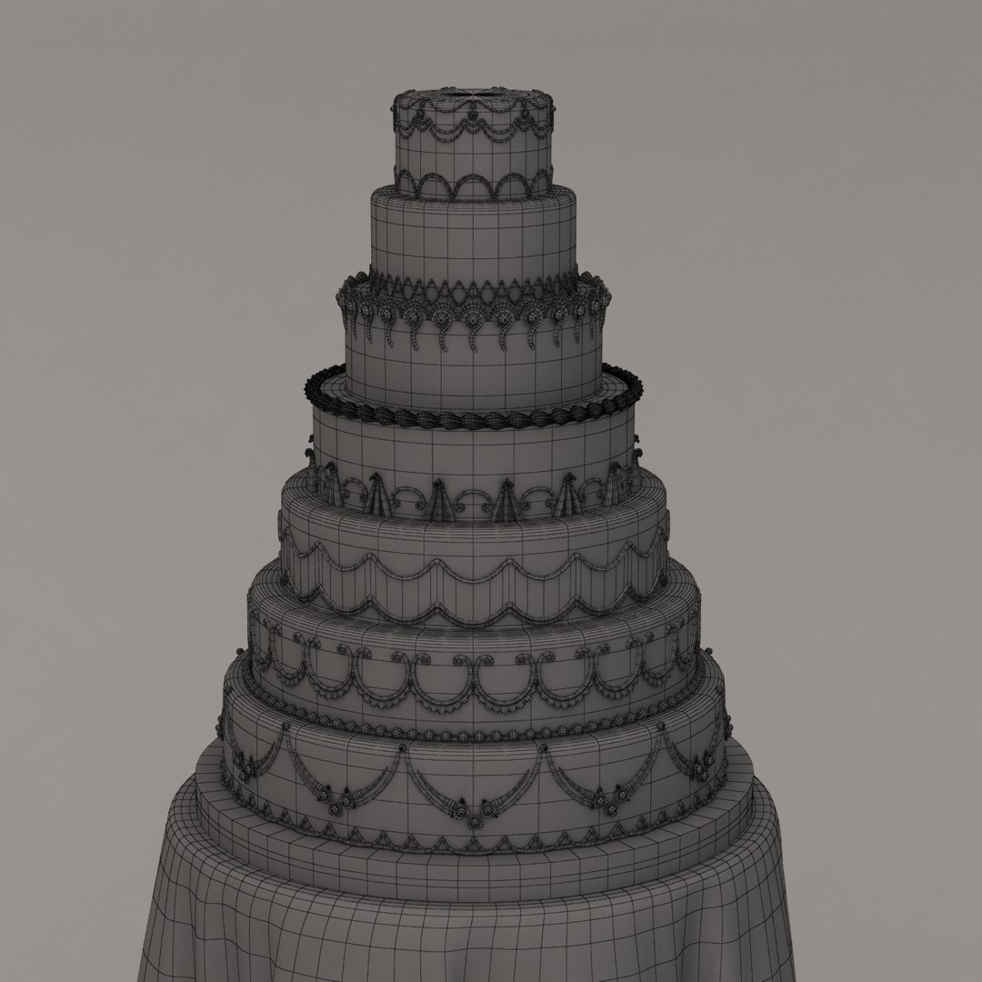 3D model wedding cake - TurboSquid 1630333