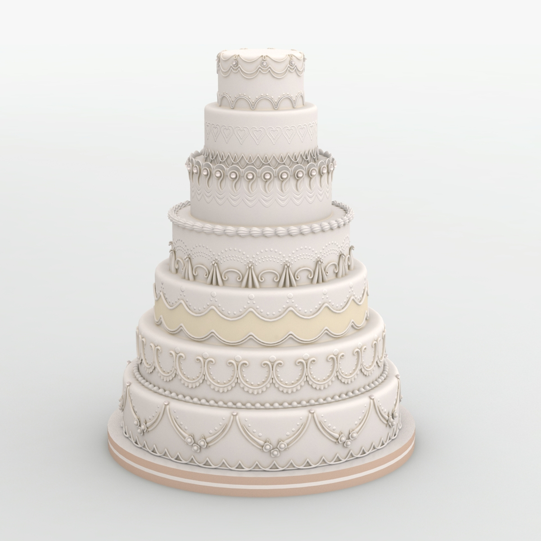 3D model wedding cake - TurboSquid 1630333
