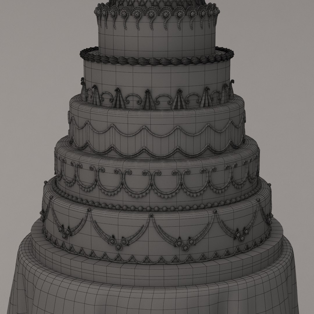 3D model wedding cake - TurboSquid 1630333