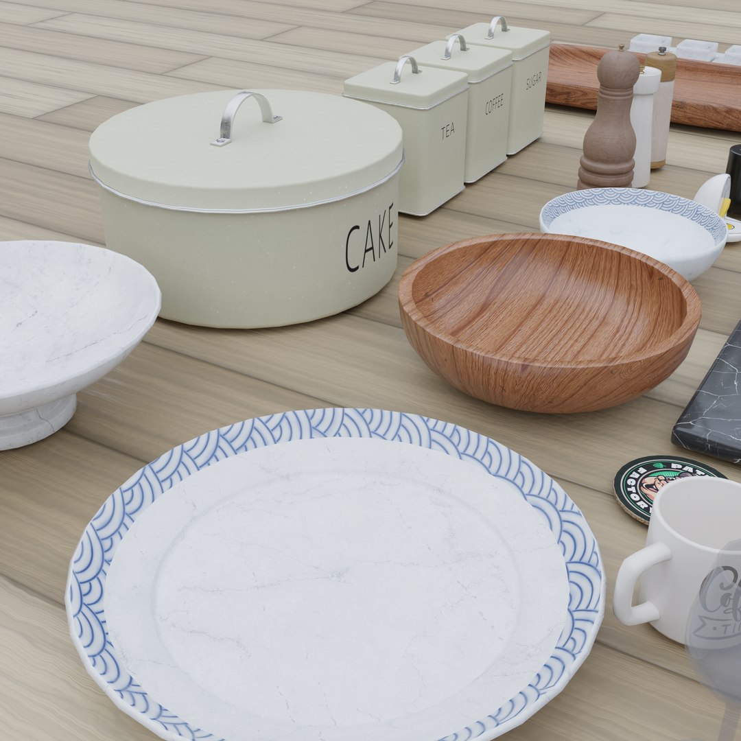 62 Kitchen Props Pack Low Poly Realistic Models With 2K Textures 3D Model - TurboSquid 2281060