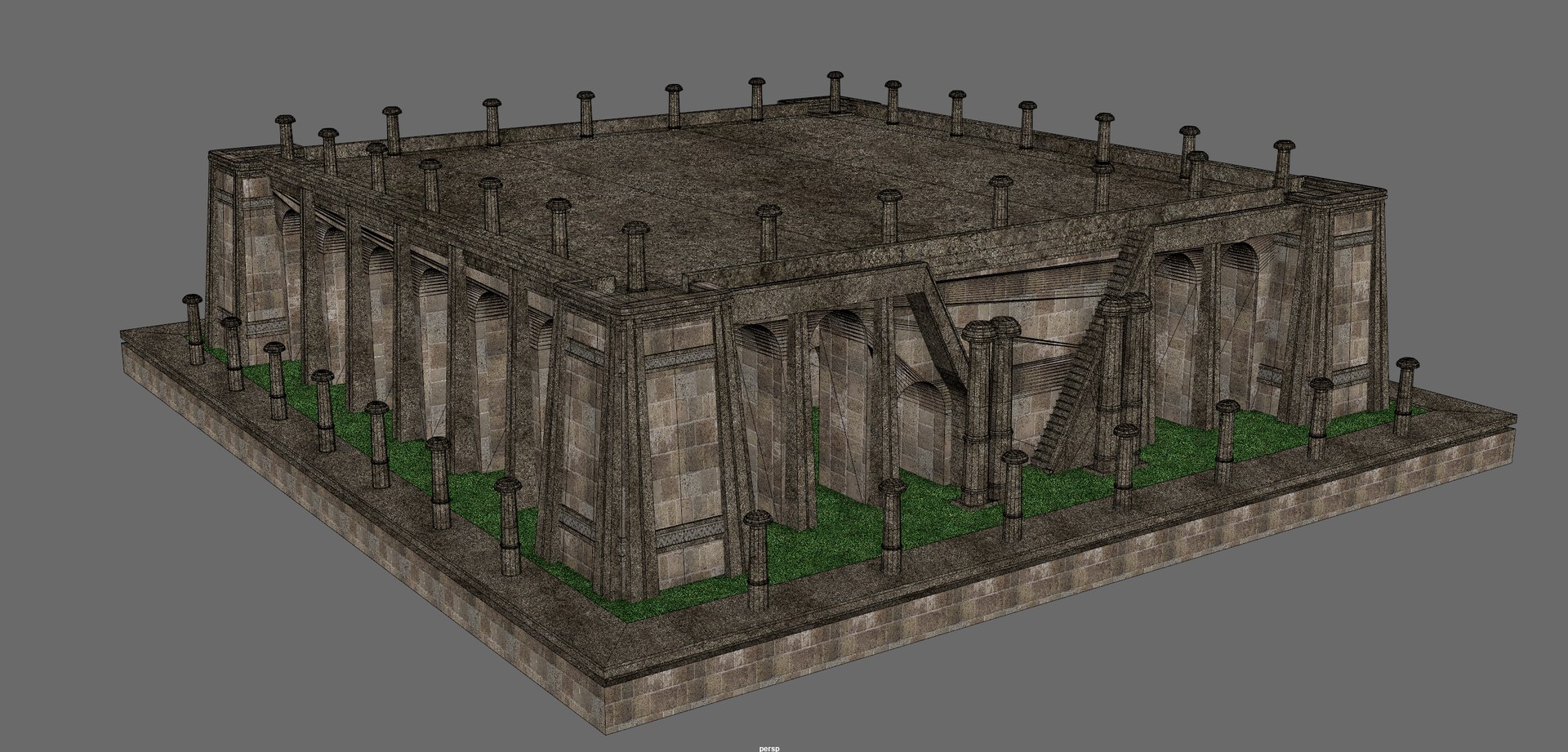 Ancient Temple Model - TurboSquid 2203652