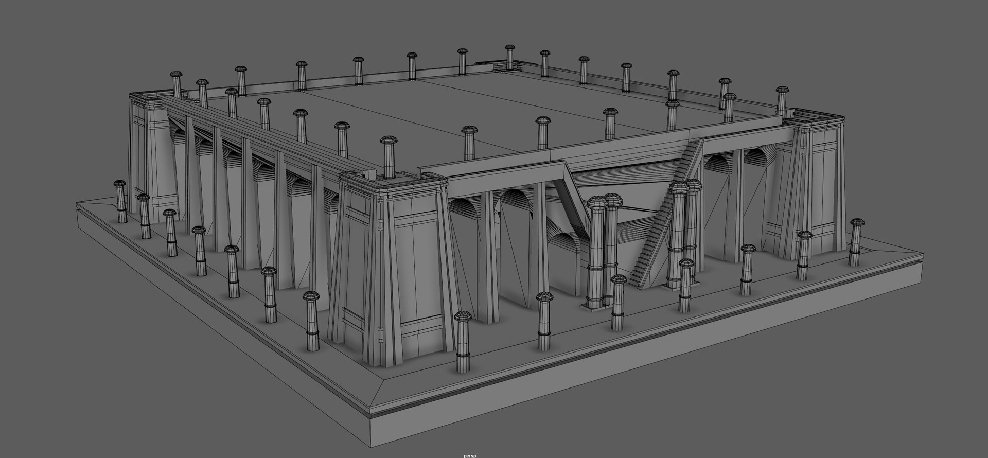 Ancient Temple Model - TurboSquid 2203652