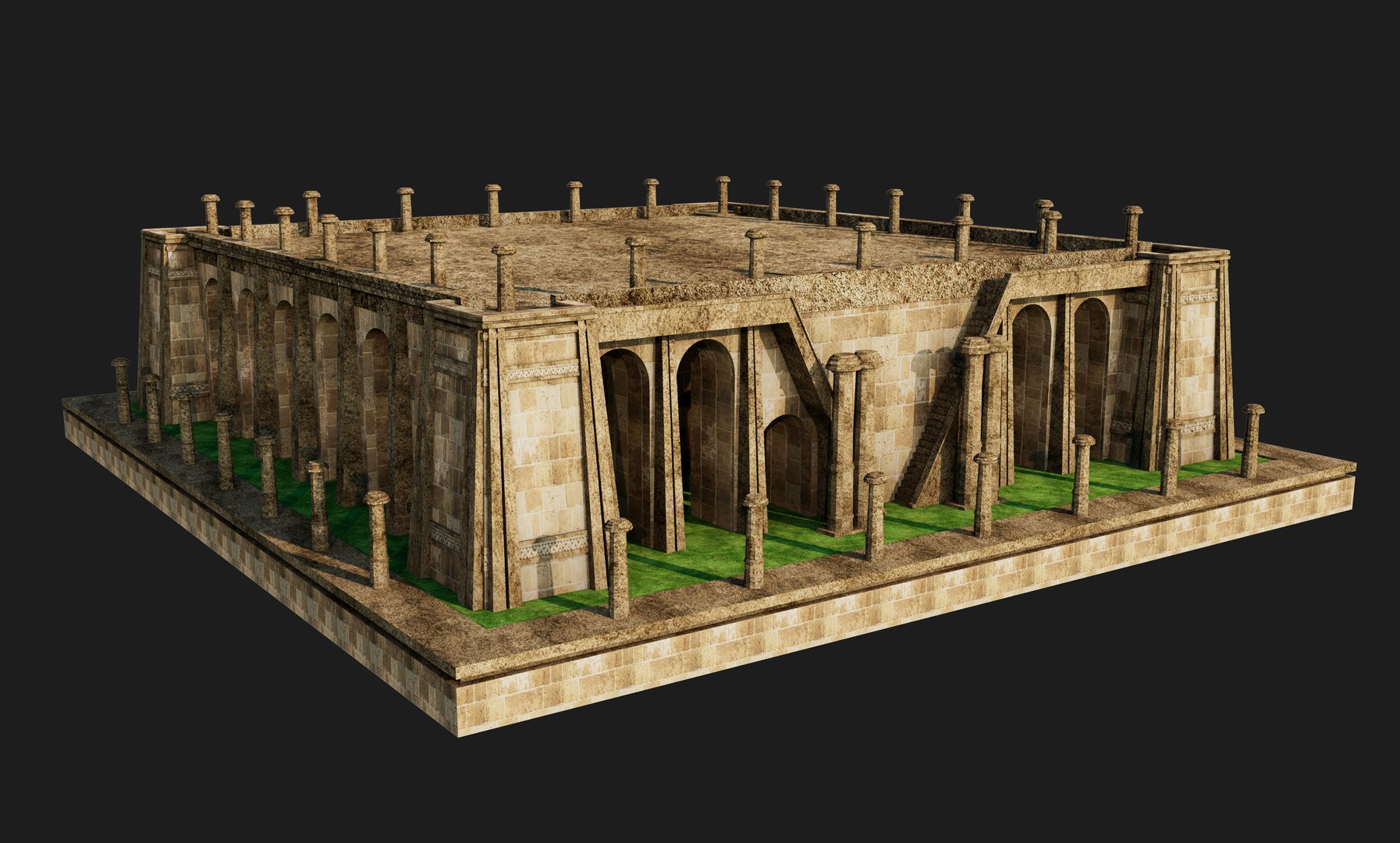 Ancient Temple Model - TurboSquid 2203652