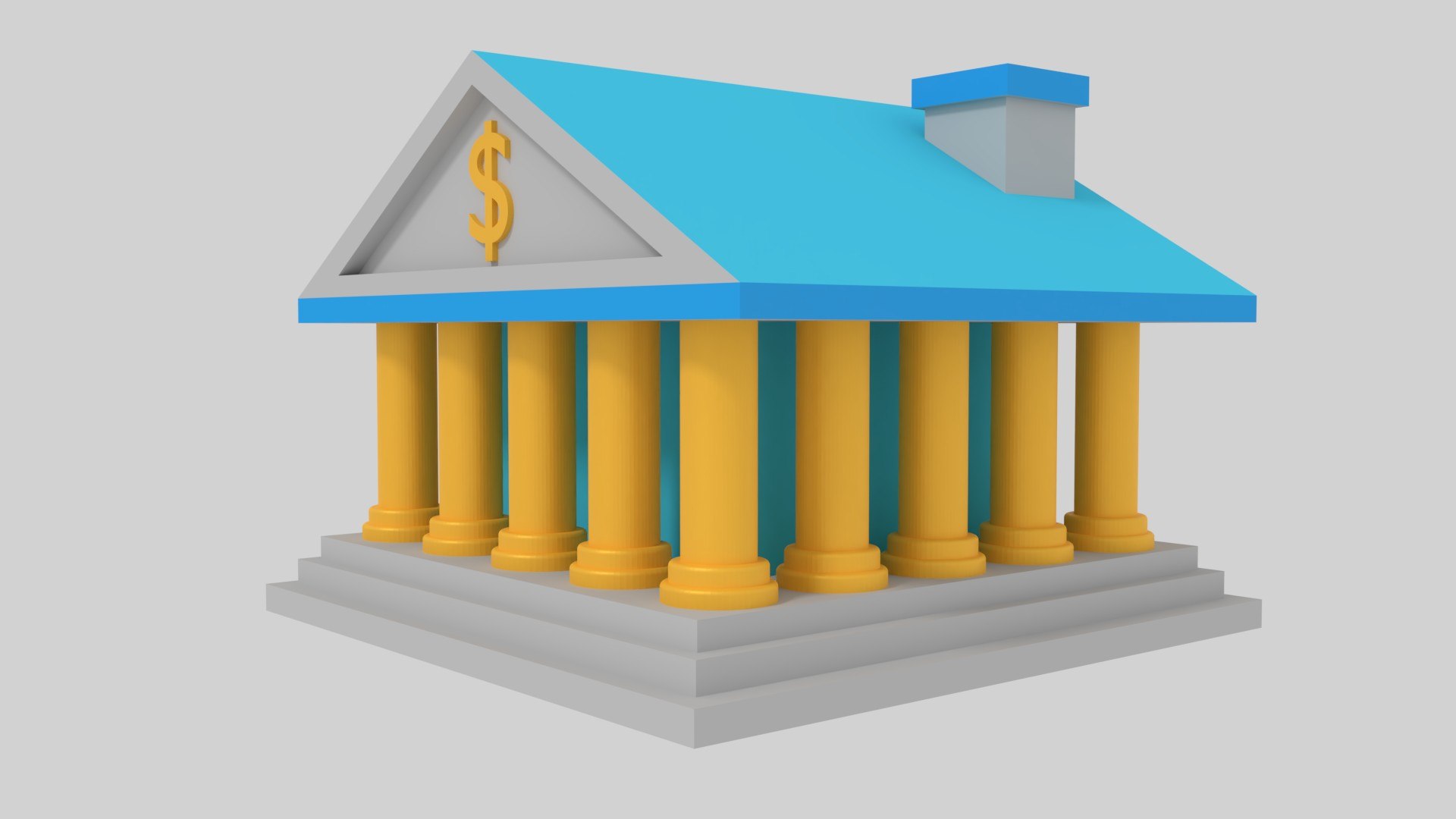 Banking building model - TurboSquid 1997524