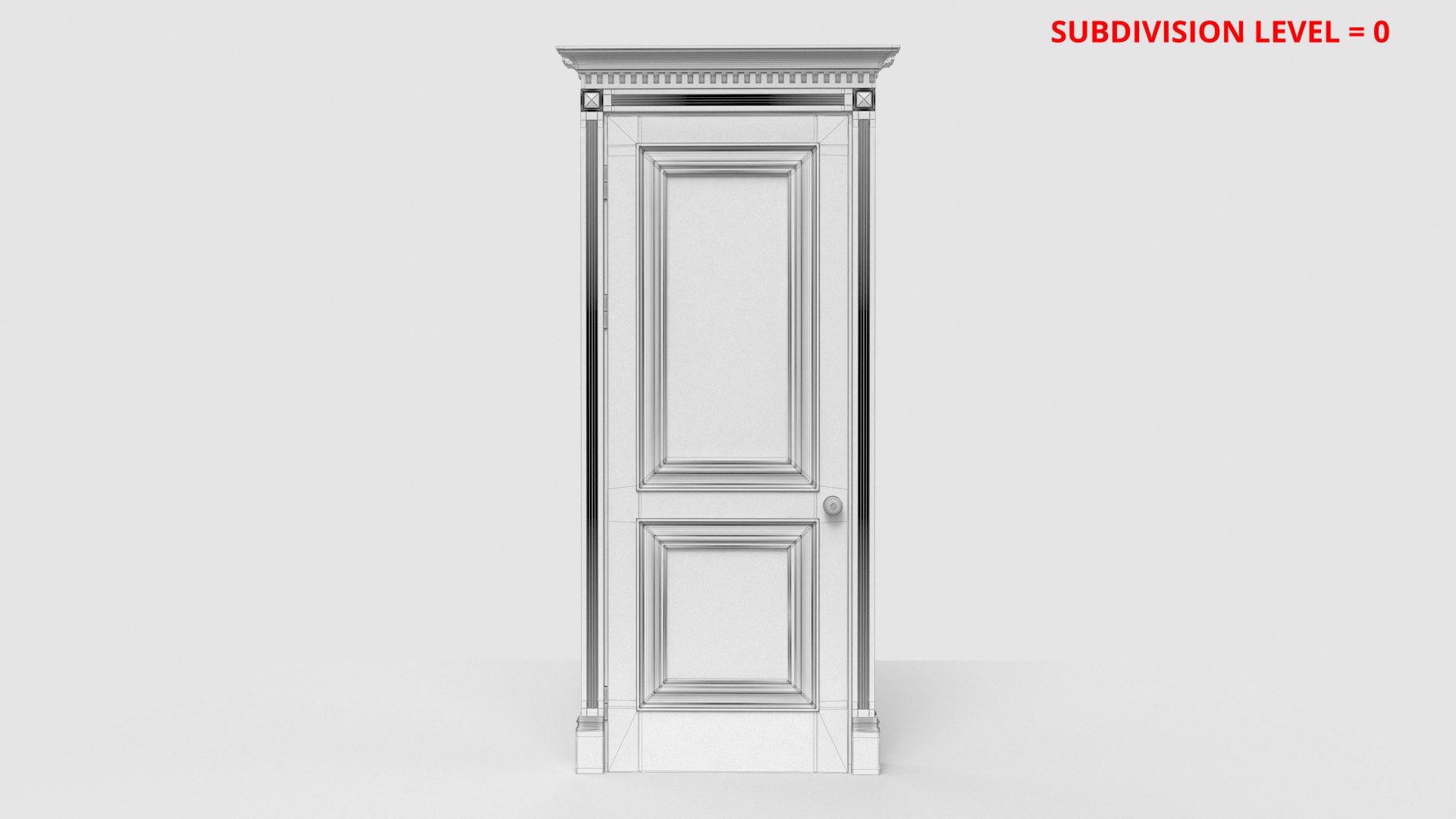 3D Model Classic Door Wood RAL 6000 - TurboSquid 2023923