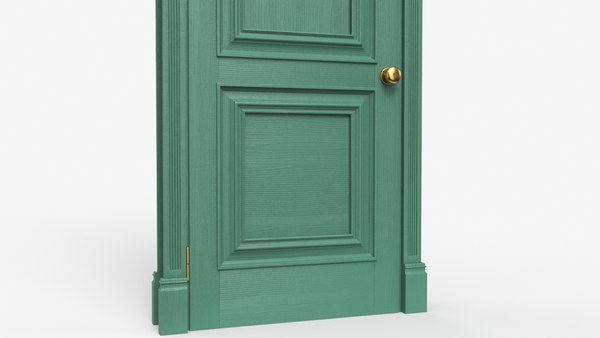 3D model Classic Door Wood RAL 6000 - TurboSquid 2023923