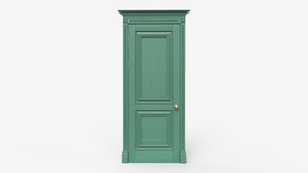 3D model Classic Door Wood RAL 6000 - TurboSquid 2023923