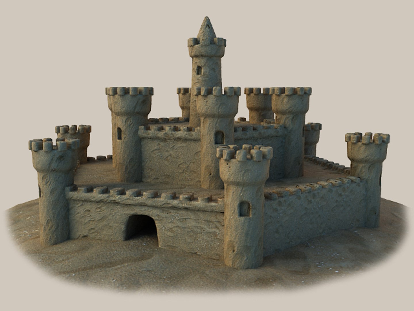 3d Set Sandcastles