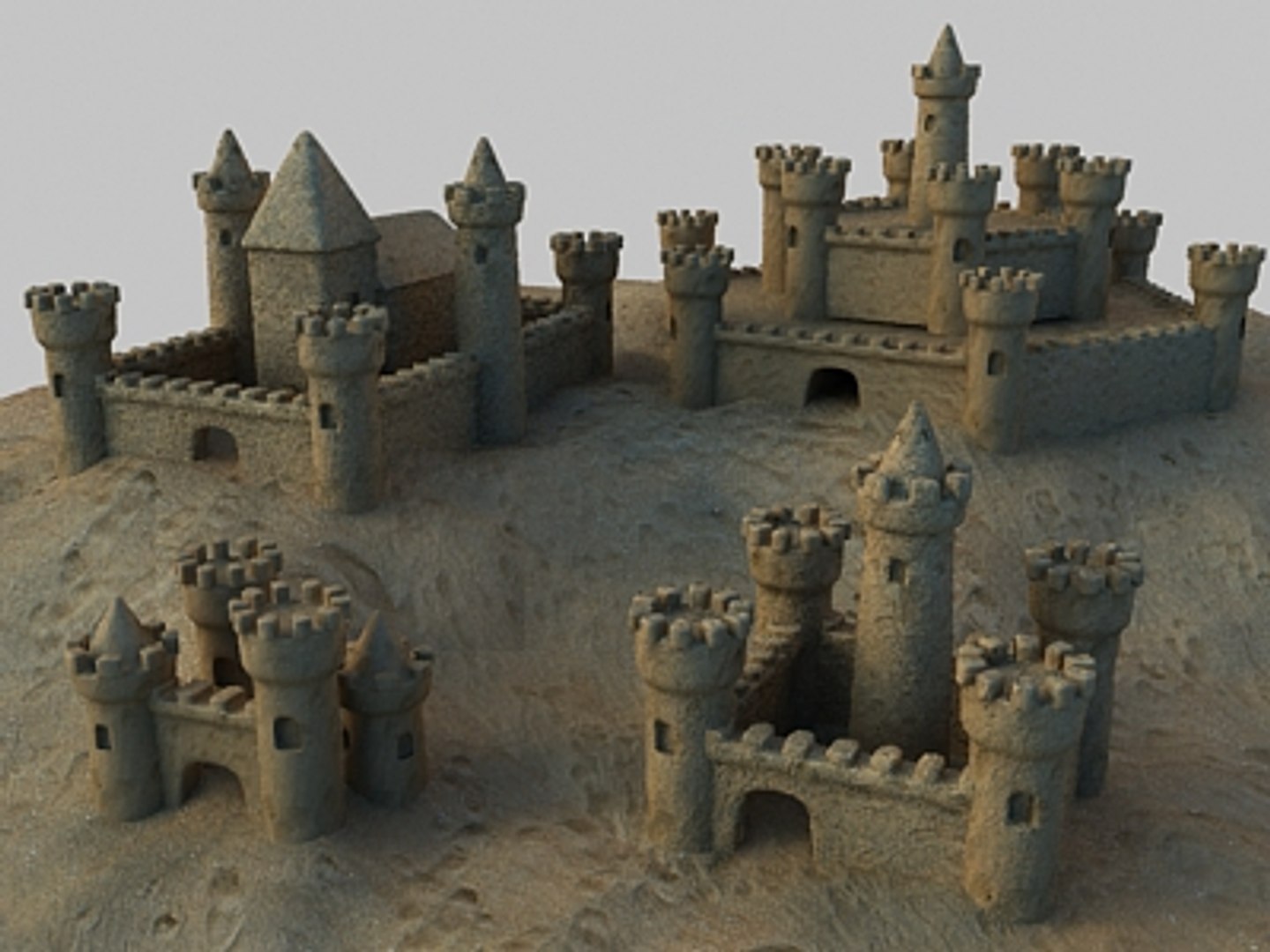 3d Set Sandcastles