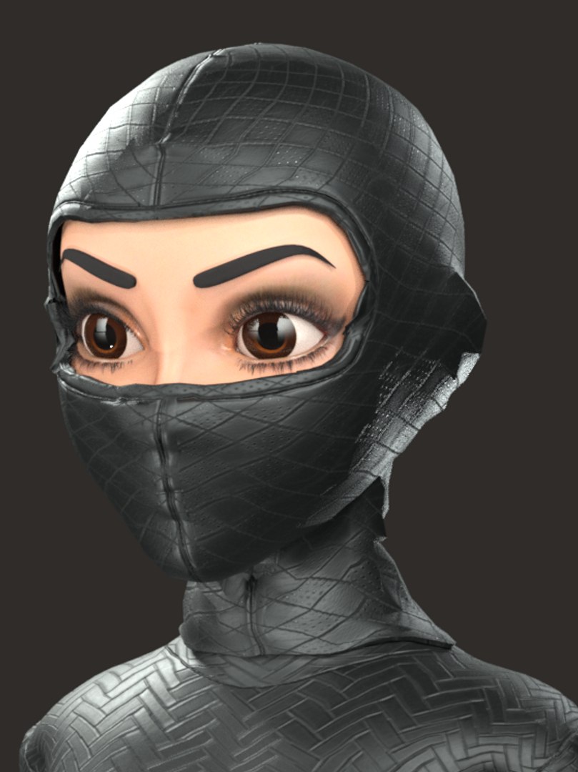 3D Cartoon Rigged Bad Girl Thief Character 3D Model - TurboSquid 2236950