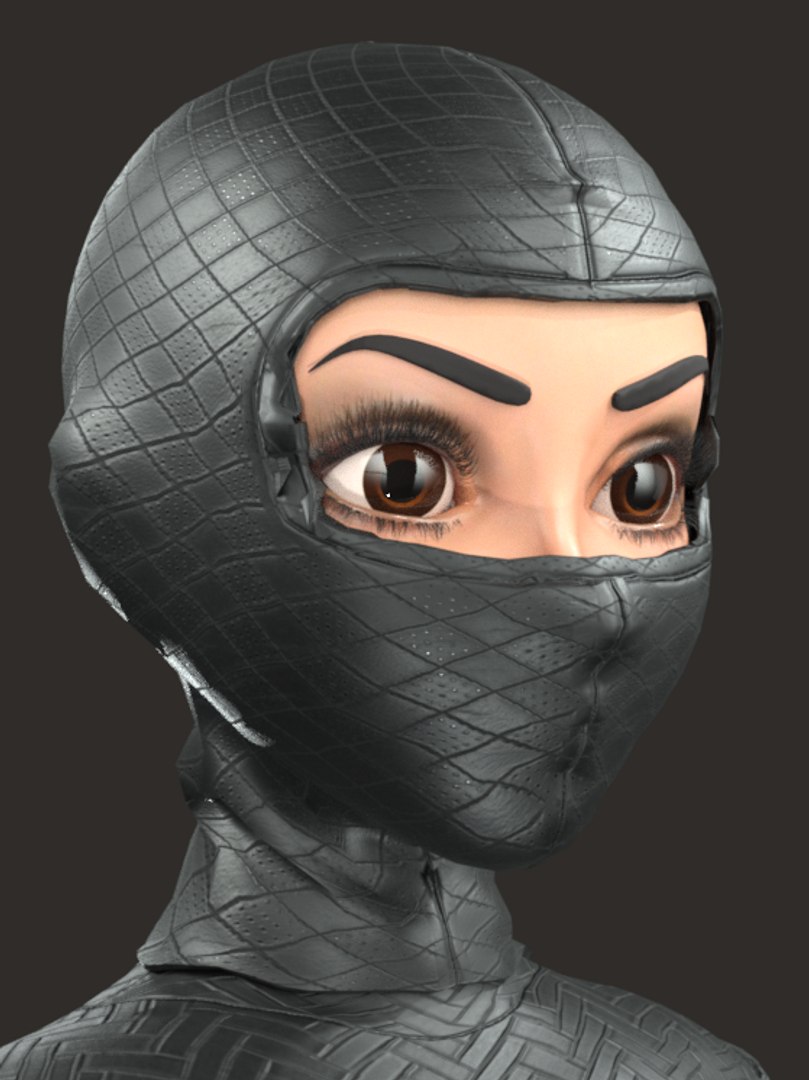 3D Cartoon Rigged Bad Girl Thief Character 3D Model - TurboSquid 2236950