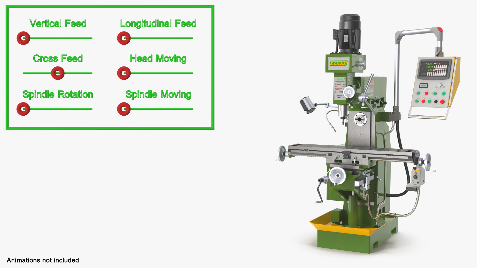 WM-50 Milling Machine Rigged 3D Model - TurboSquid 1922248
