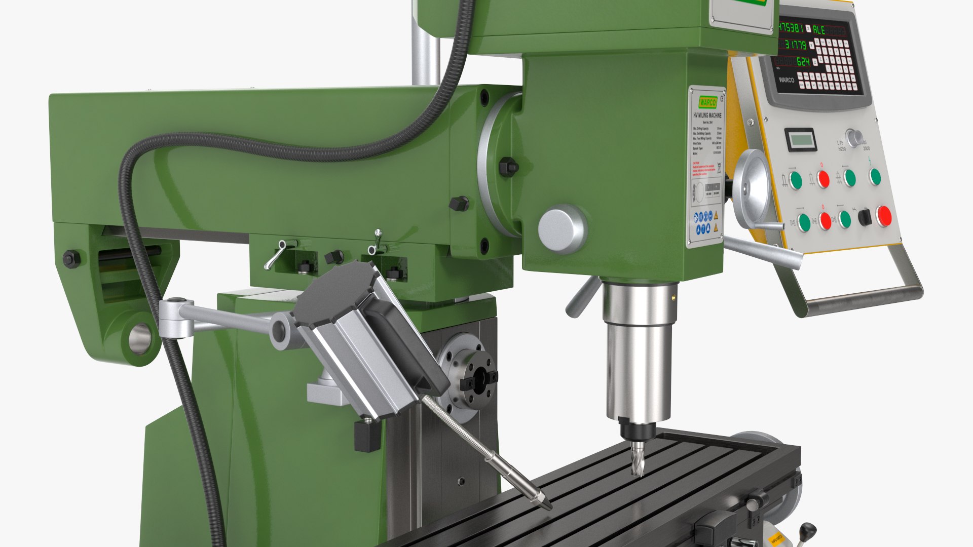 WM-50 Milling Machine Rigged 3D model - TurboSquid 1922248