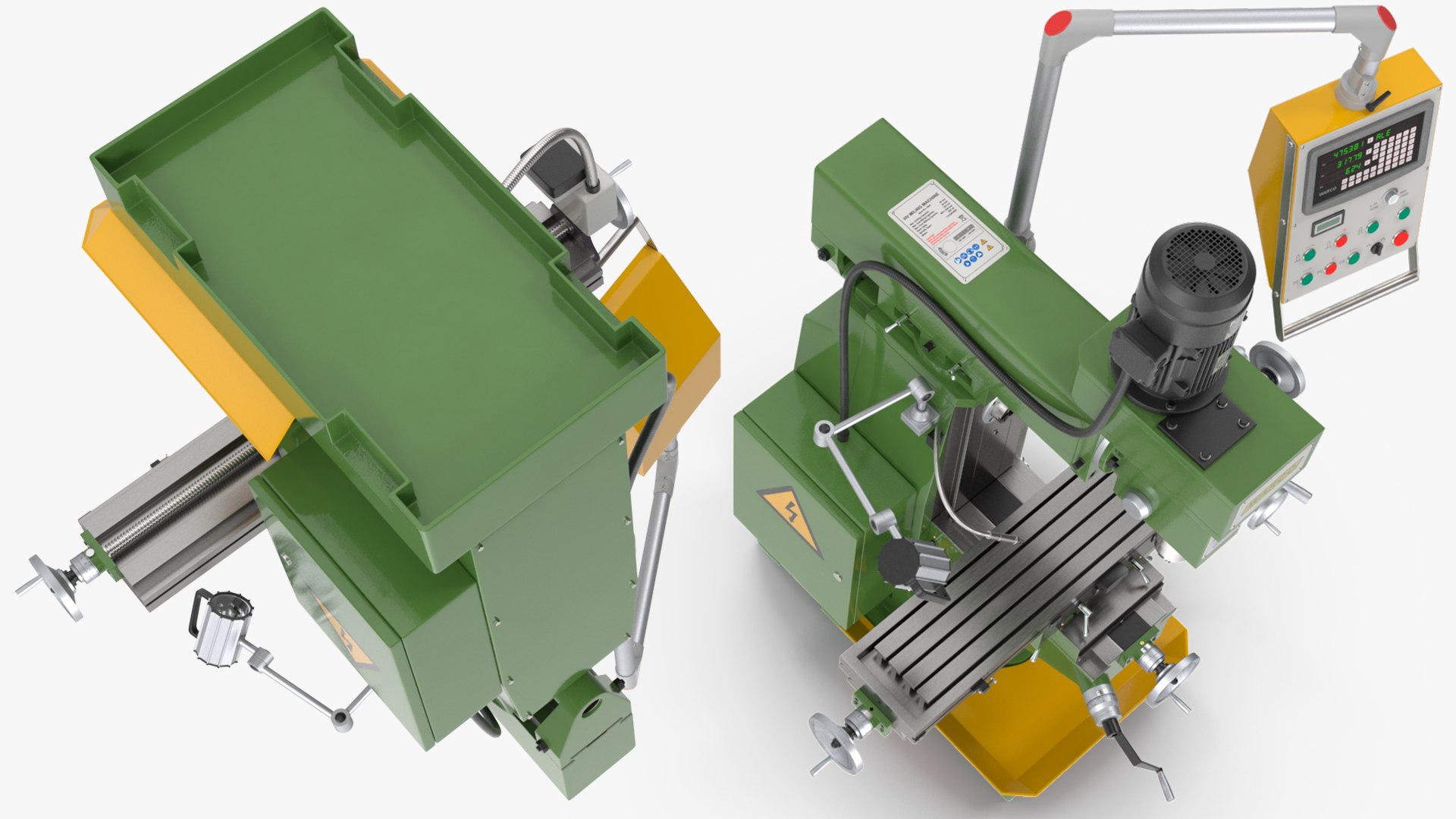 WM-50 Milling Machine Rigged 3D model - TurboSquid 1922248