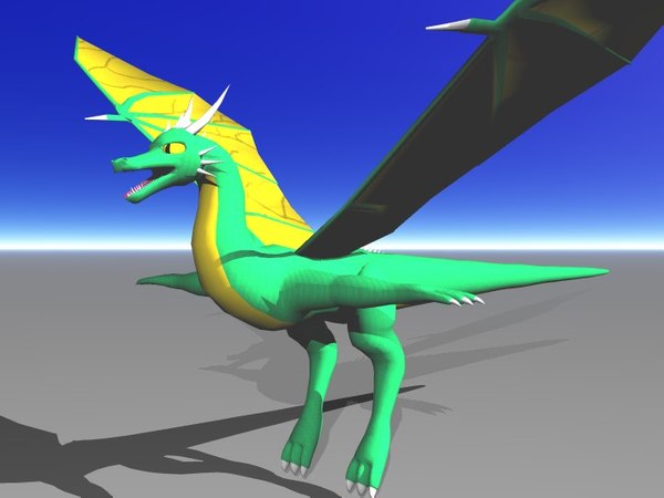 3D OBJ dragon fantasy
