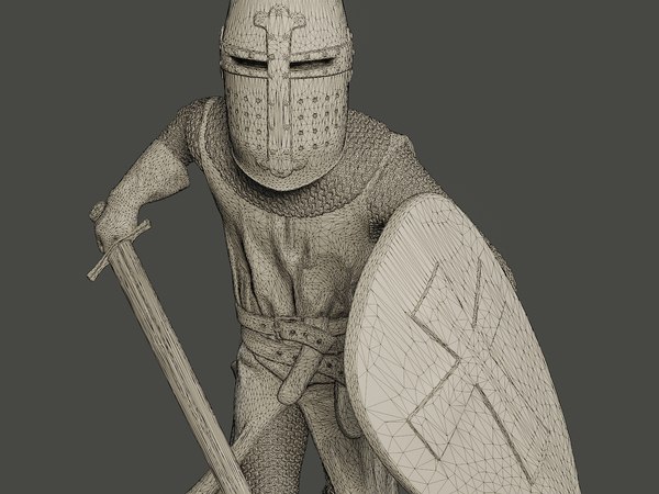 3D knight templar action2 t1 model - TurboSquid 1494556
