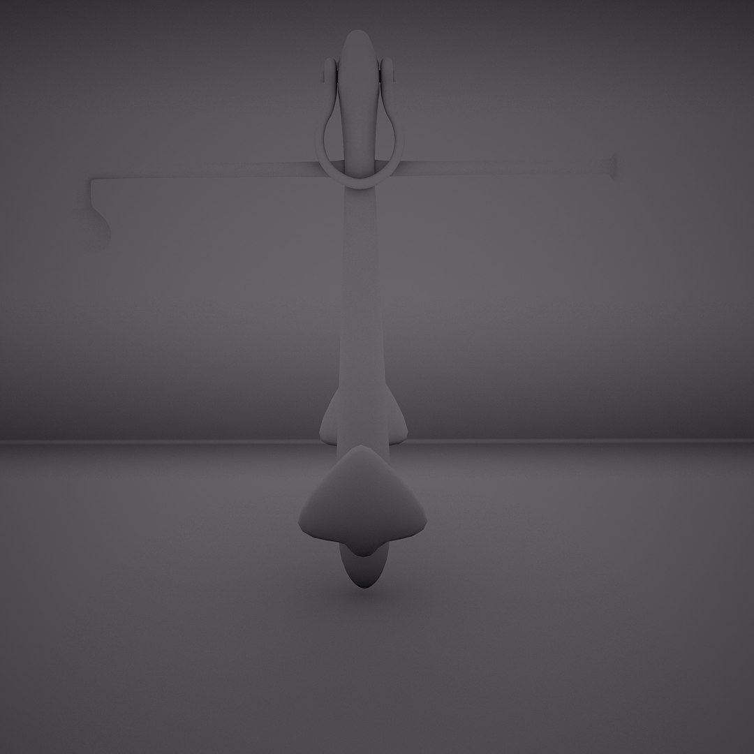 3d Anchor Navy Model