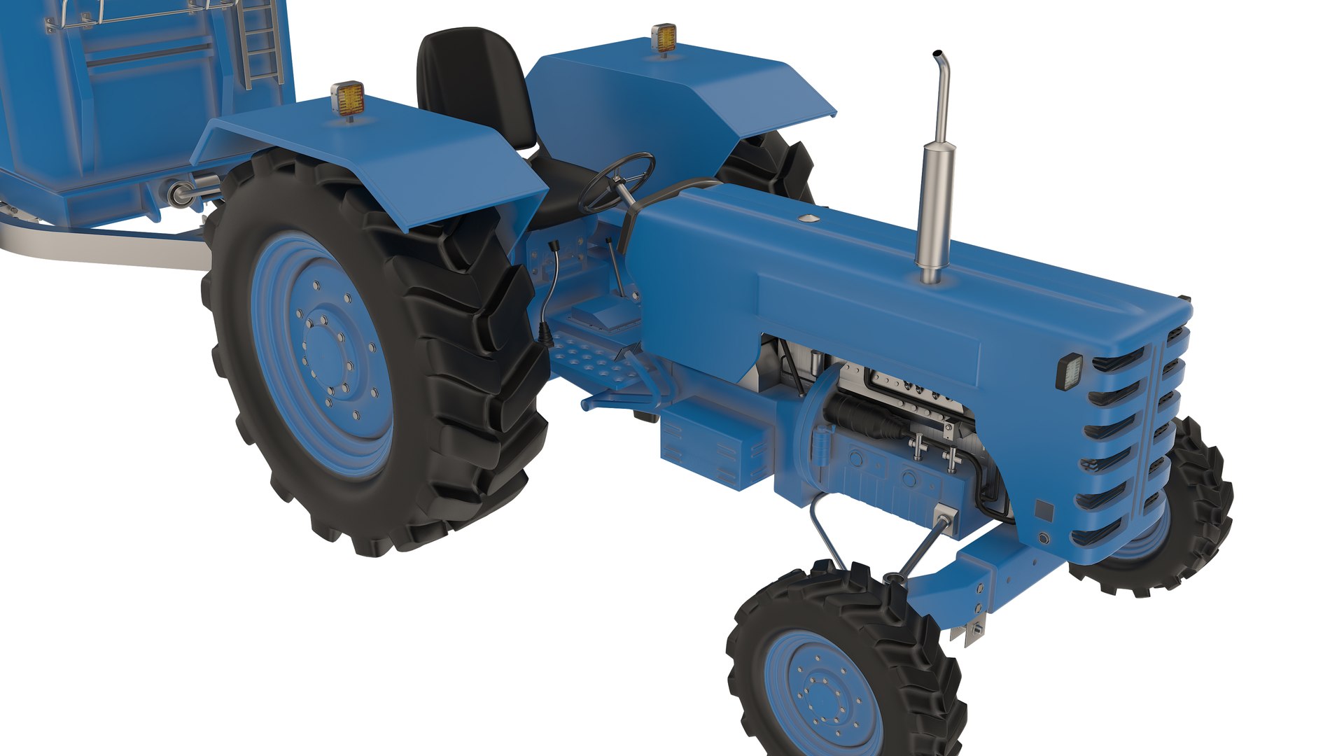 3D Model Tractor With Body Tipper Trailer - TurboSquid 2242963