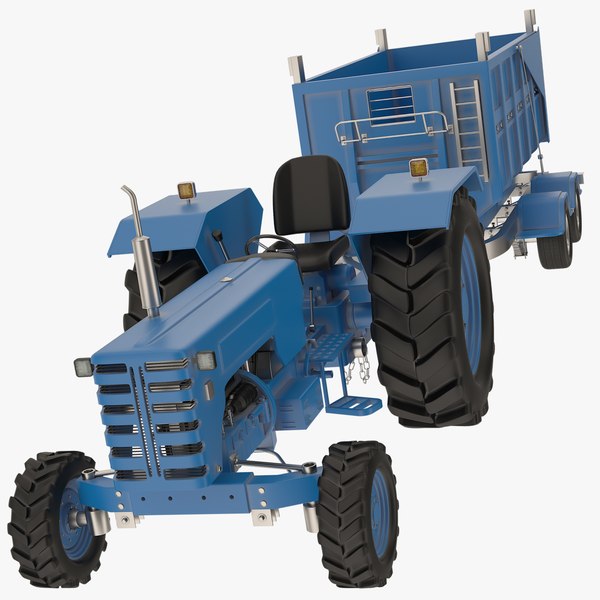 modelo 3d Tractor con remolque volquete - TurboSquid 2242963