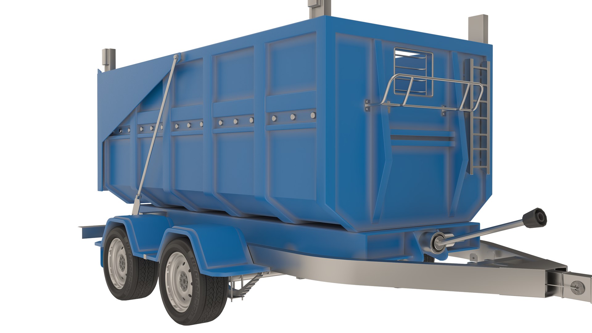 3D Model Tractor With Body Tipper Trailer - TurboSquid 2242963