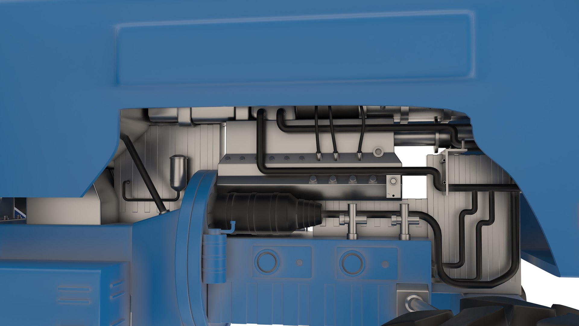 3D Model Tractor With Body Tipper Trailer - TurboSquid 2242963