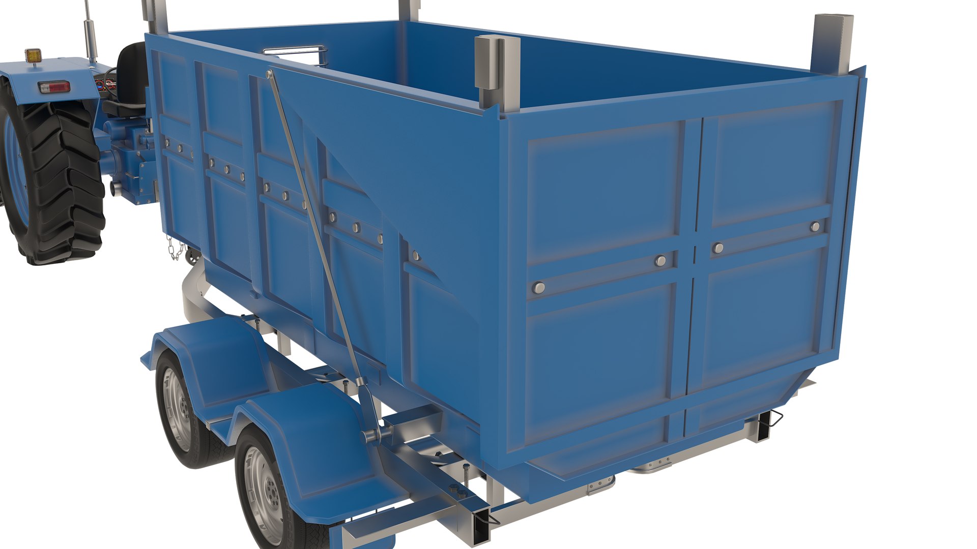 3D Model Tractor With Body Tipper Trailer - TurboSquid 2242963