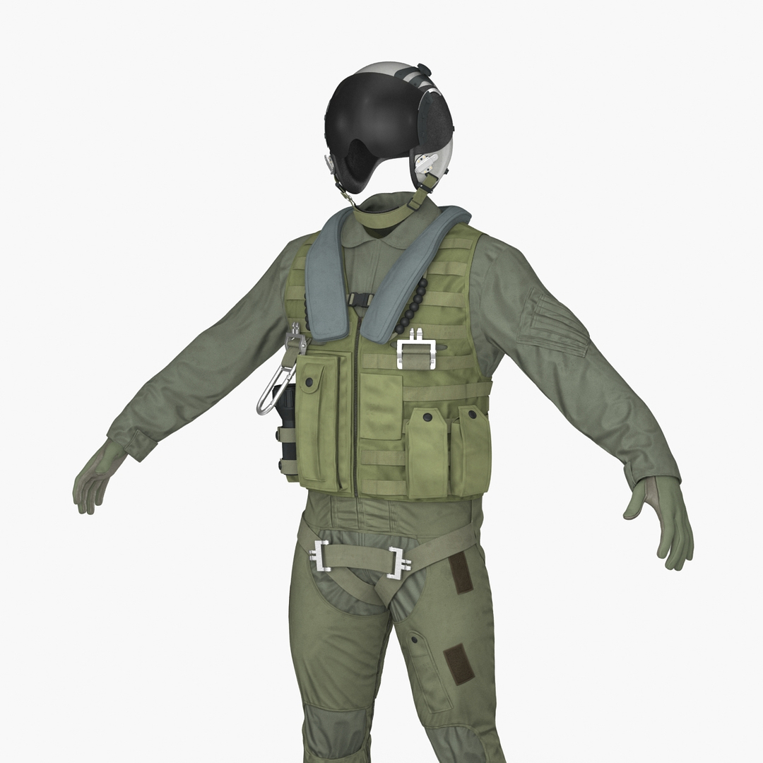 US Militär Jet Fighter Pilot Uniform 2 3D-Modell - TurboSquid 1072196