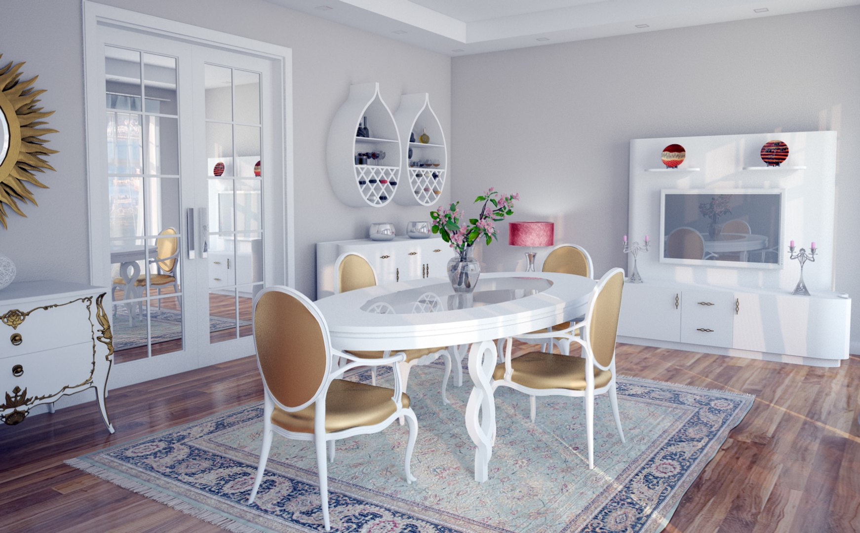 modern design set 3d 3ds