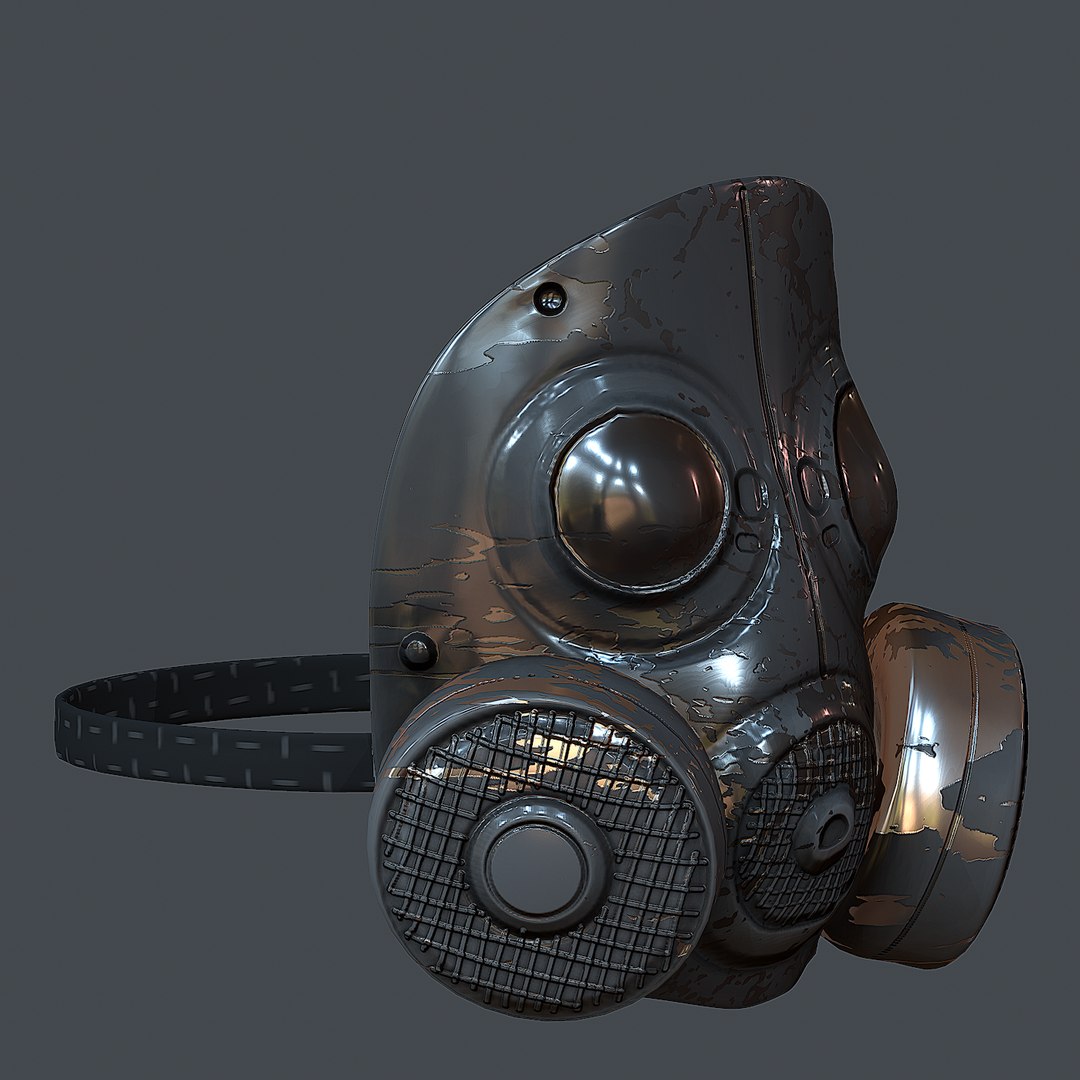 3D 3D Gas Mask Respirator Scifi Futuristic Model - TurboSquid 1714704