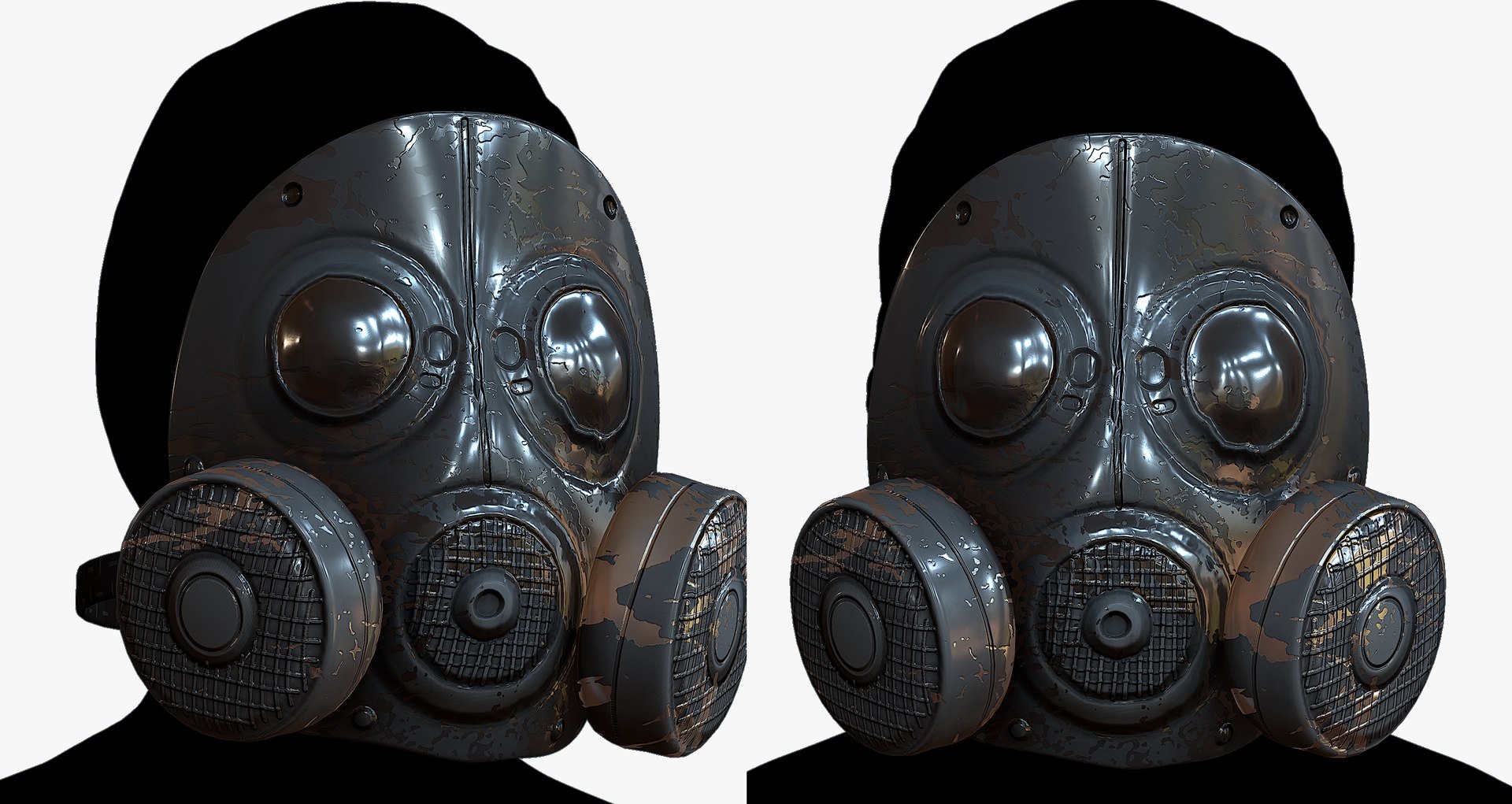 3D 3D Gas Mask Respirator Scifi Futuristic Model - TurboSquid 1714704