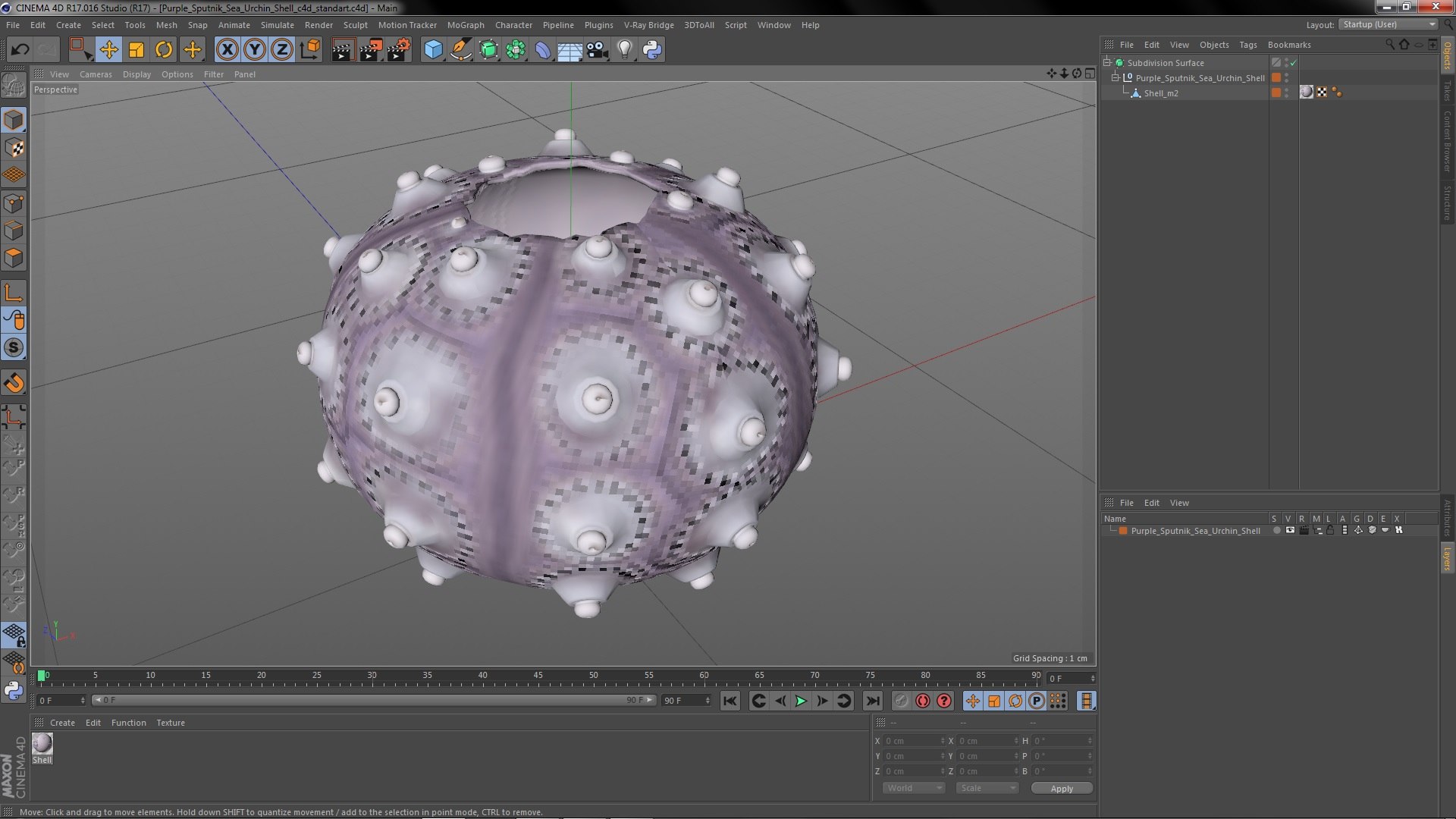 3D Purple Sputnik Sea Urchin Shell - TurboSquid 2116295