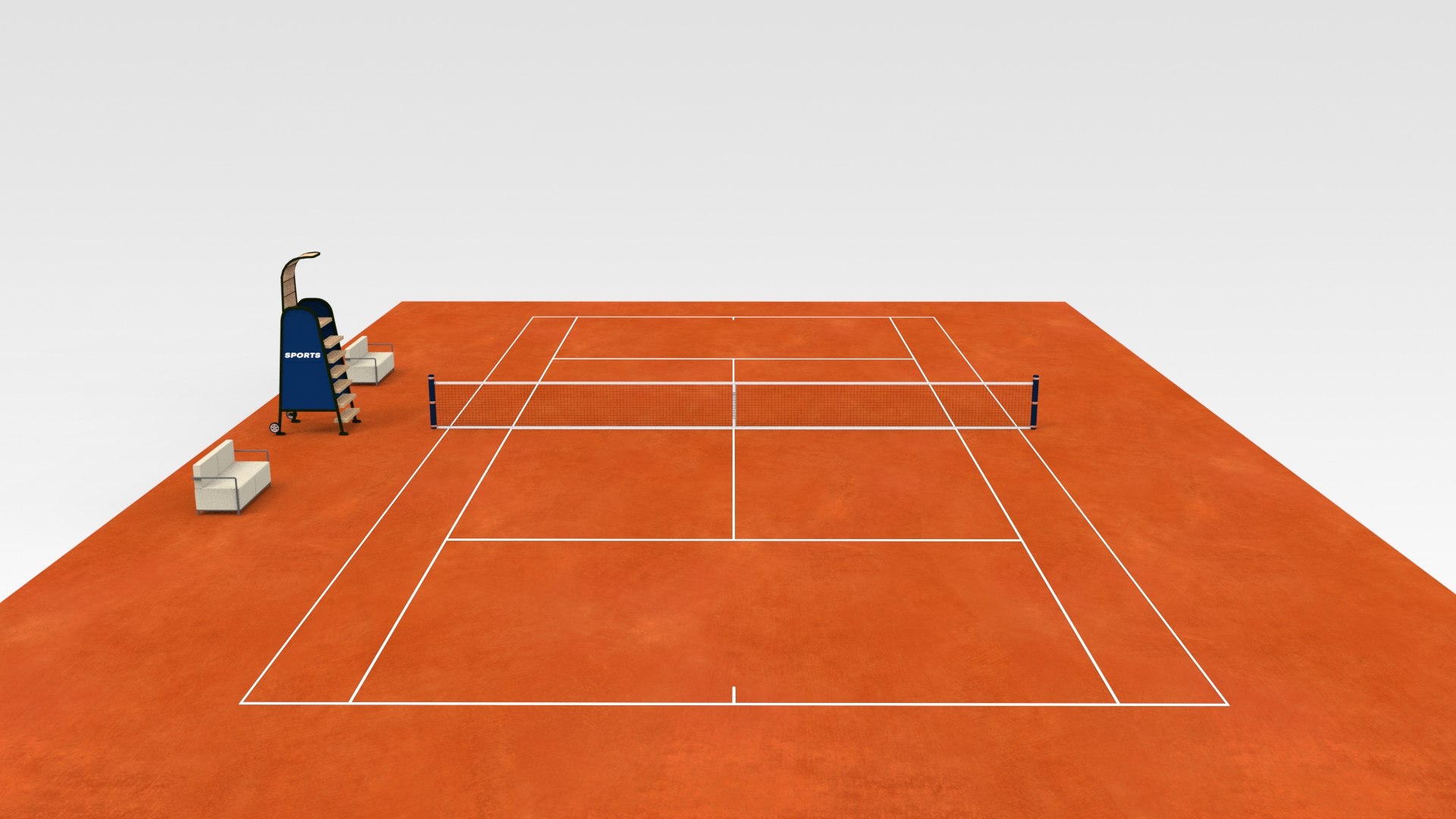 Tennis Court 3D Model - TurboSquid 2184105