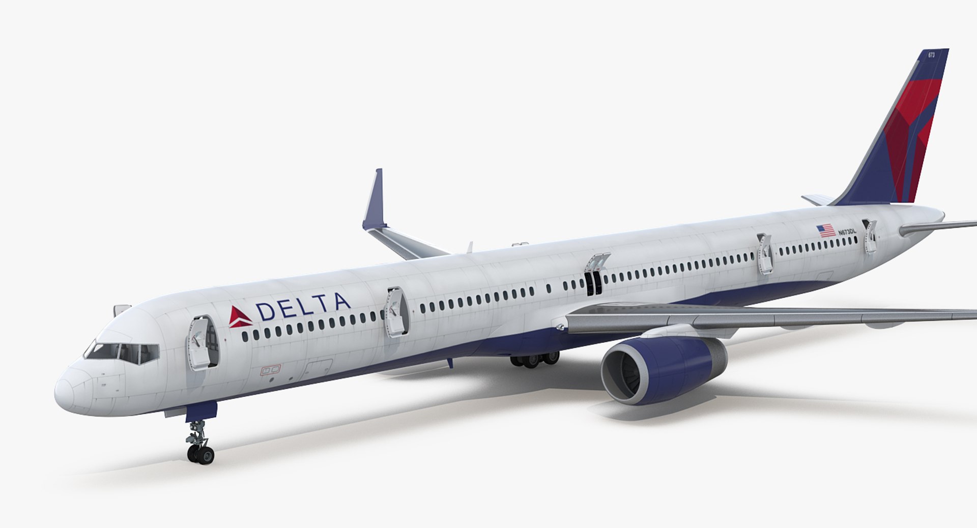 Boeing 757-300 delta cabin 3D model - TurboSquid 1255405