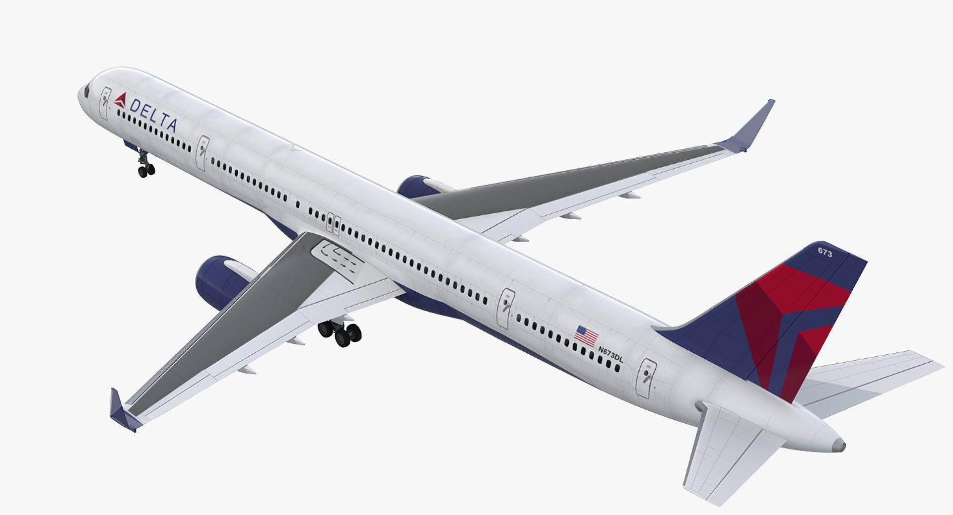 Boeing 757-300 delta cabin 3D model - TurboSquid 1255405