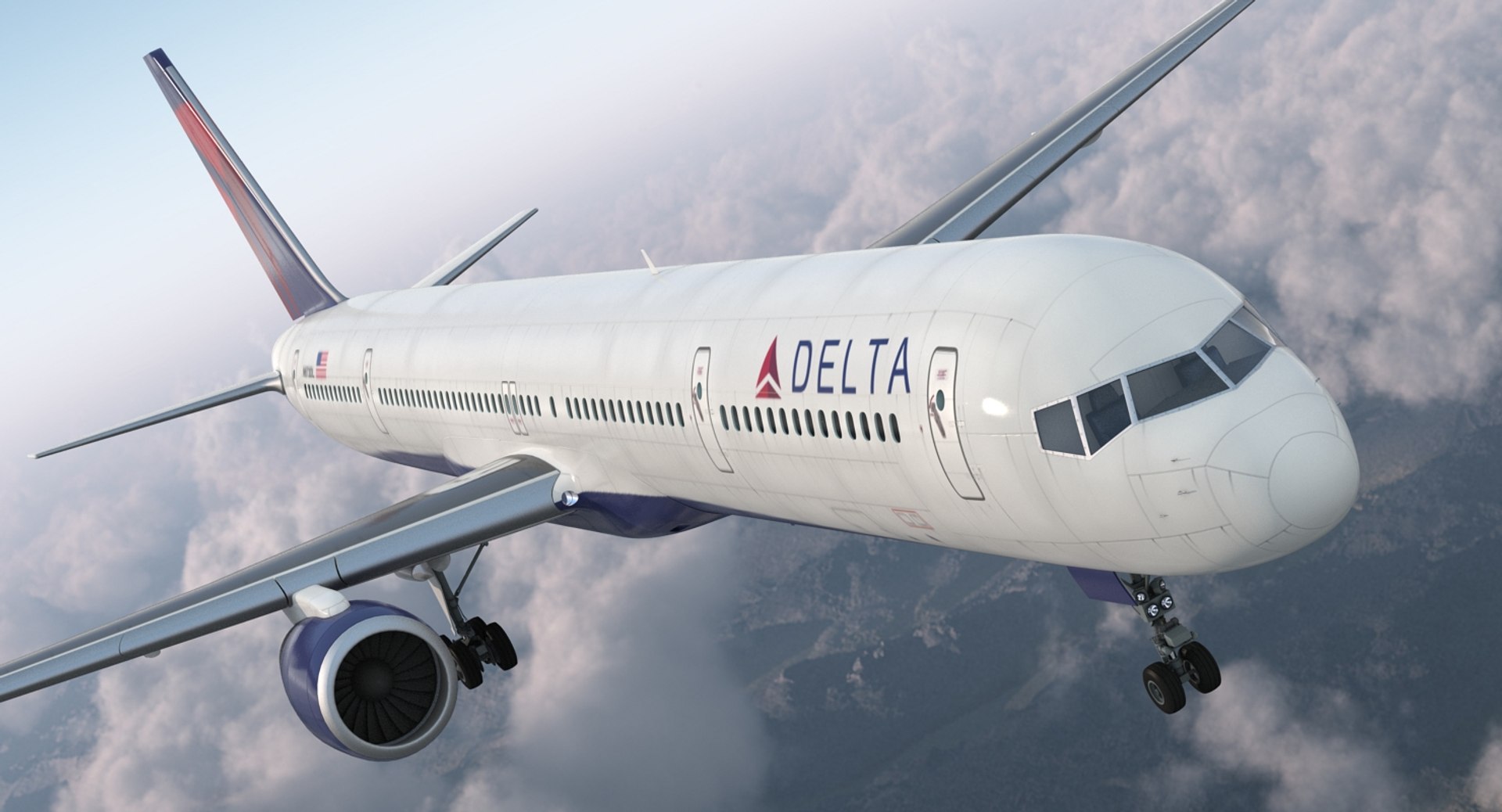 Boeing 757-300 delta cabin 3D model - TurboSquid 1255405