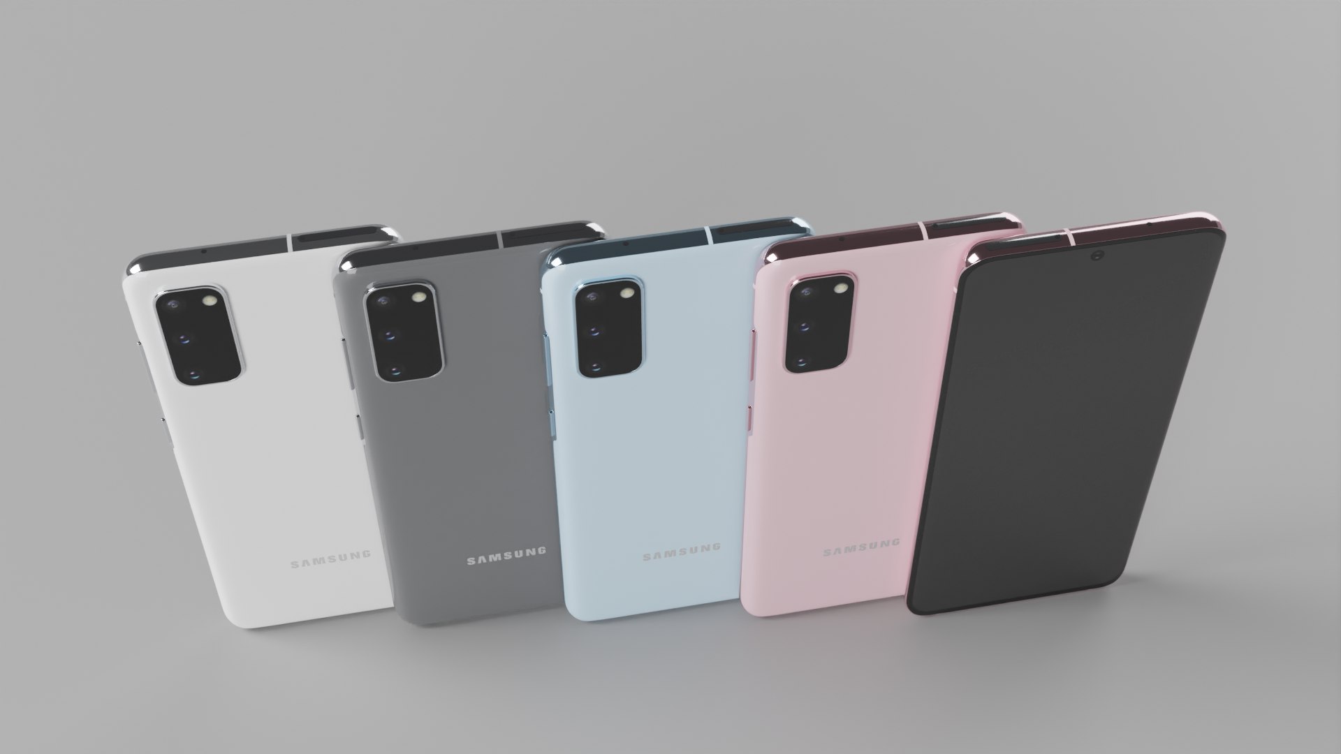 Samsung Galaxy S20 All Colors Smartphone 3D Model - TurboSquid 2095721